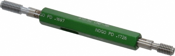 GF Gage - Plug Thread Gage: #10-32 Thread, 3B Class, Double End, Go & No Go | MSC Direct