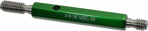 GF Gage - Plug Thread Gage: 3/8-16 Thread, 3B Class, Double End, Go & No Go | MSC Direct