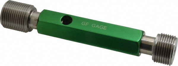 GF Gage - Plug Thread Gage: #1-14 Thread, 3B Class, Double End, Go & No Go | MSC Direct