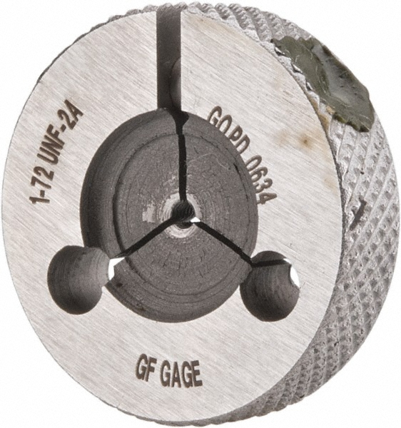 GF Gage - Threaded Ring Gage: #1-72 Thread, UNF, Class 2A, Go & No Go | MSC Direct