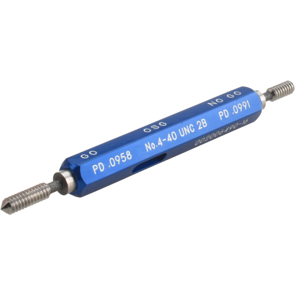 OSG - Plug Thread Gage: #4-40 Thread, 2B Class, Double End, Go & No Go | MSC Direct