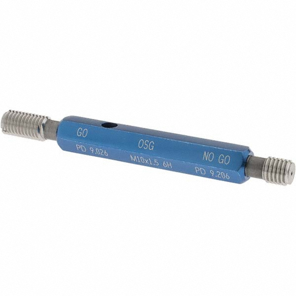 OSG - Plug Thread Gage: M10x1.5 Thread, 6H Class, Double End, Go & No Go | MSC Direct