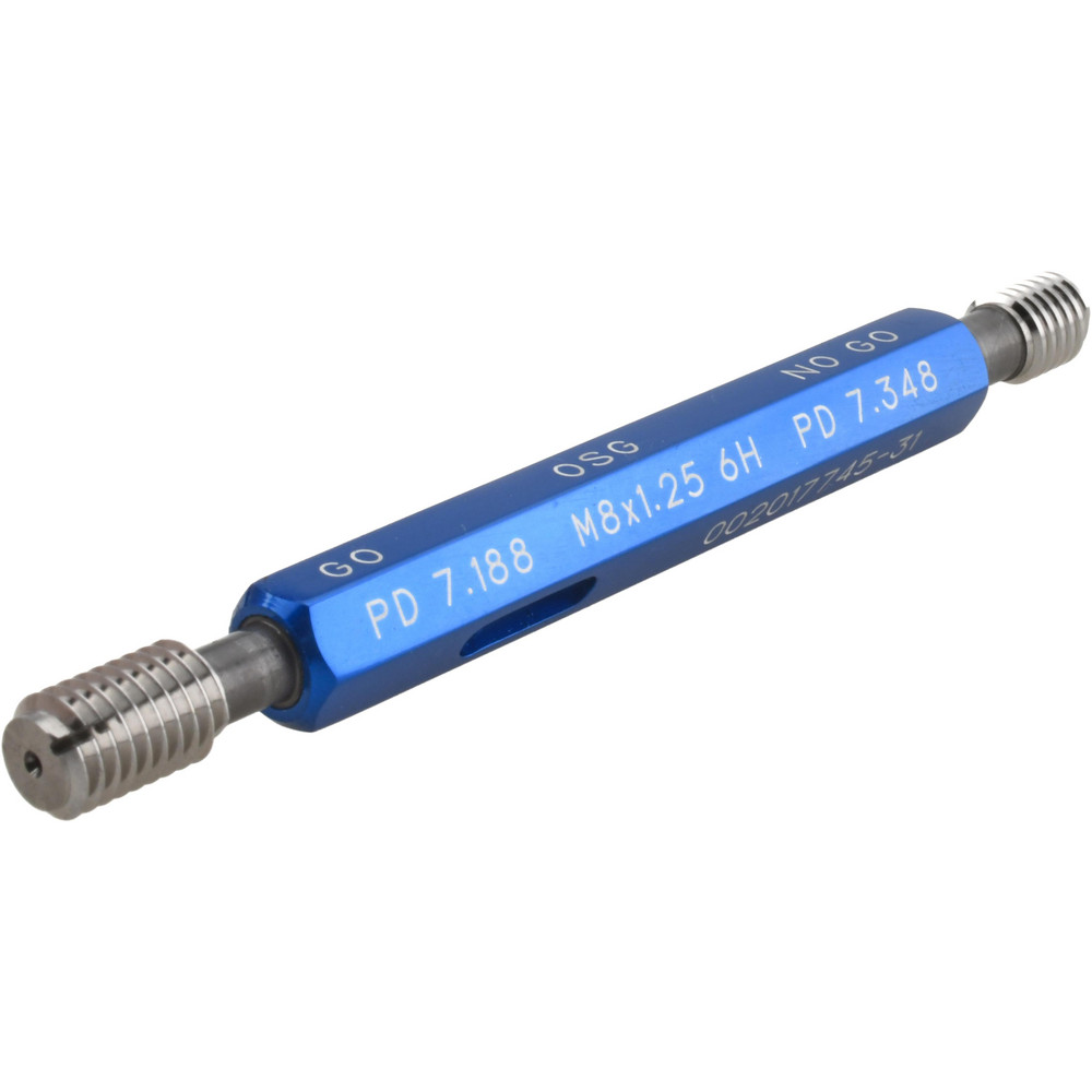 OSG - Plug Thread Gage: M8x1.25 Thread, 6H Class, Double End, Go & No Go | MSC Direct