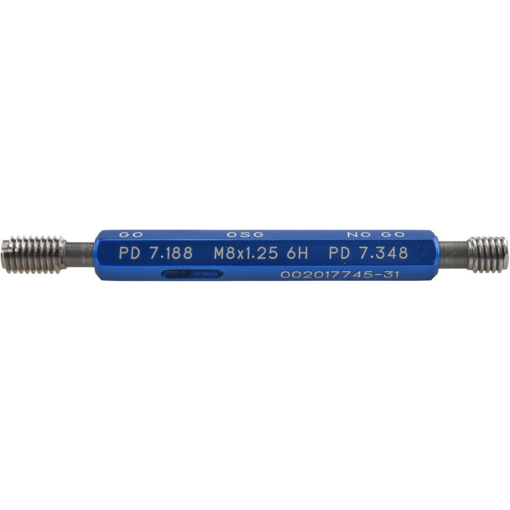 OSG - Plug Thread Gage: M8x1.25 Thread, 6H Class, Double End, Go & No Go | MSC Direct