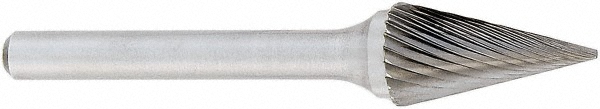 OSG - Abrasive Burr: SM-5, 12.00 mm Cut Dia, Pointed Cone, Single Cut ...