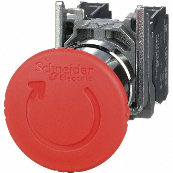 Square D - 0.87 Inch Mount Hole, Extended Mushroom Head, Pushbutton ...