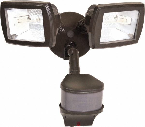 Cooper Lighting - 2 Head, 90 Ft. Detection, 270° Angle, Halogen Lamp ...