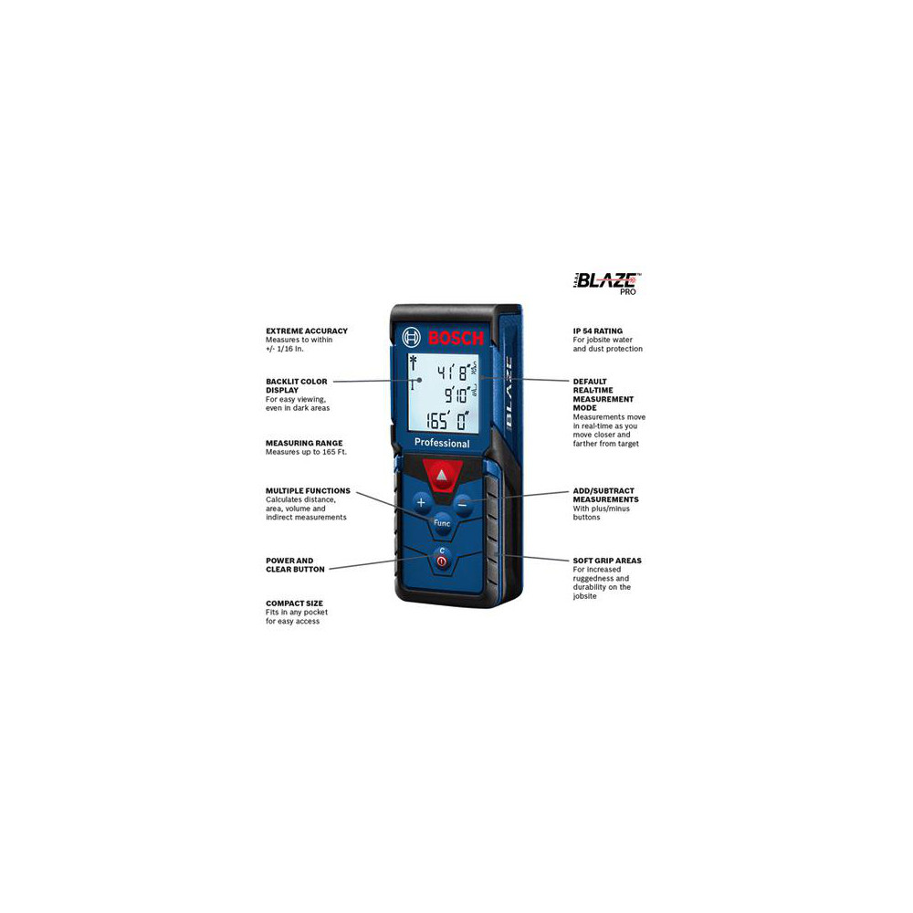 Bosch - 165' Range, Laser Distance Finder | MSC Direct