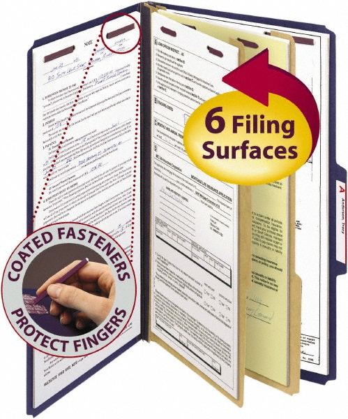 SMEAD - Classification Folder: Legal, Dark Blue, 10/Pack | MSC Direct