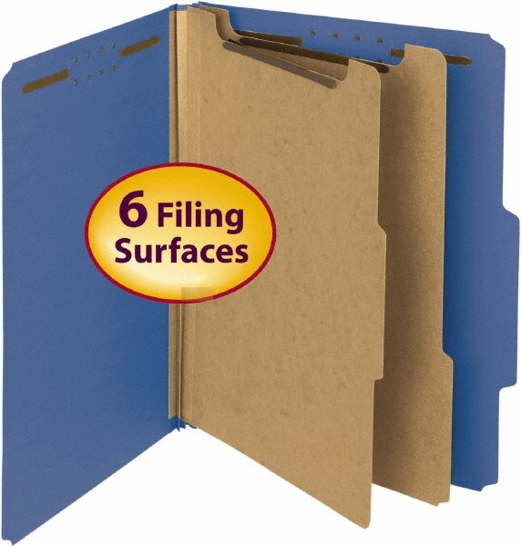 SMEAD - Classification Folder: Letter, Dark Blue, 10/Pack | MSC Direct