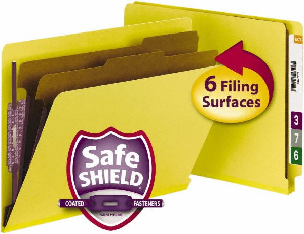 SMEAD - Classification Folder: Letter, Yellow, 10/Pack | MSC Direct