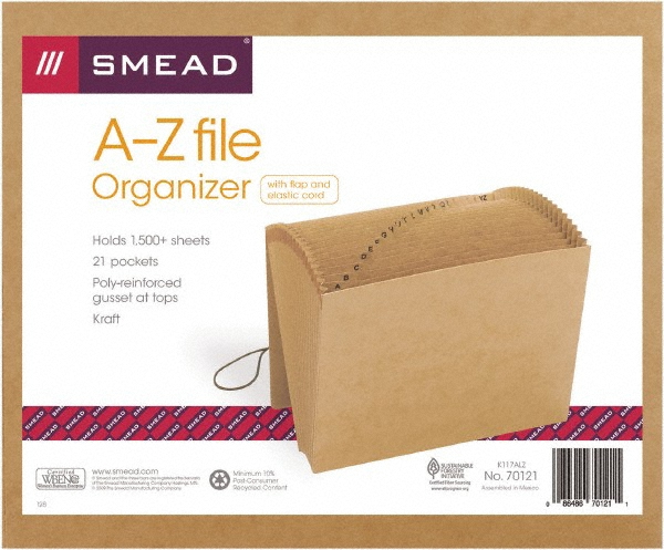 SMEAD - Indexed Expanding File: Letter, Kraft | MSC Direct