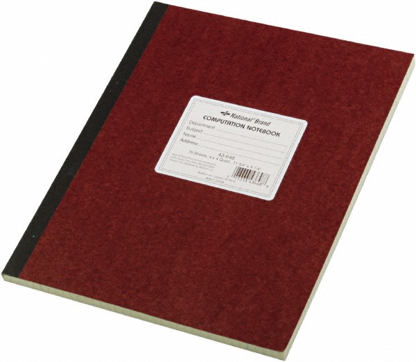 National Brand - Computation Notebook: 75 Sheets, 9-1/4 x 11-3/4" Sheet ...