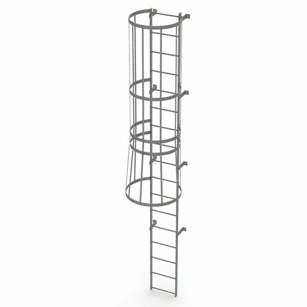TRI-ARC - Steel Wall Mounted Ladder: 16.00" High, 17 Steps, 350 lb ...