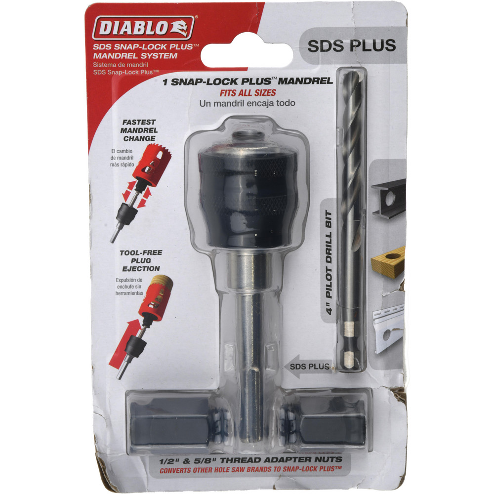 DIABLO - Hole Saw Arbor: 6" Saw Dia, SDS Plus Shank, Drill Pilot | MSC ...