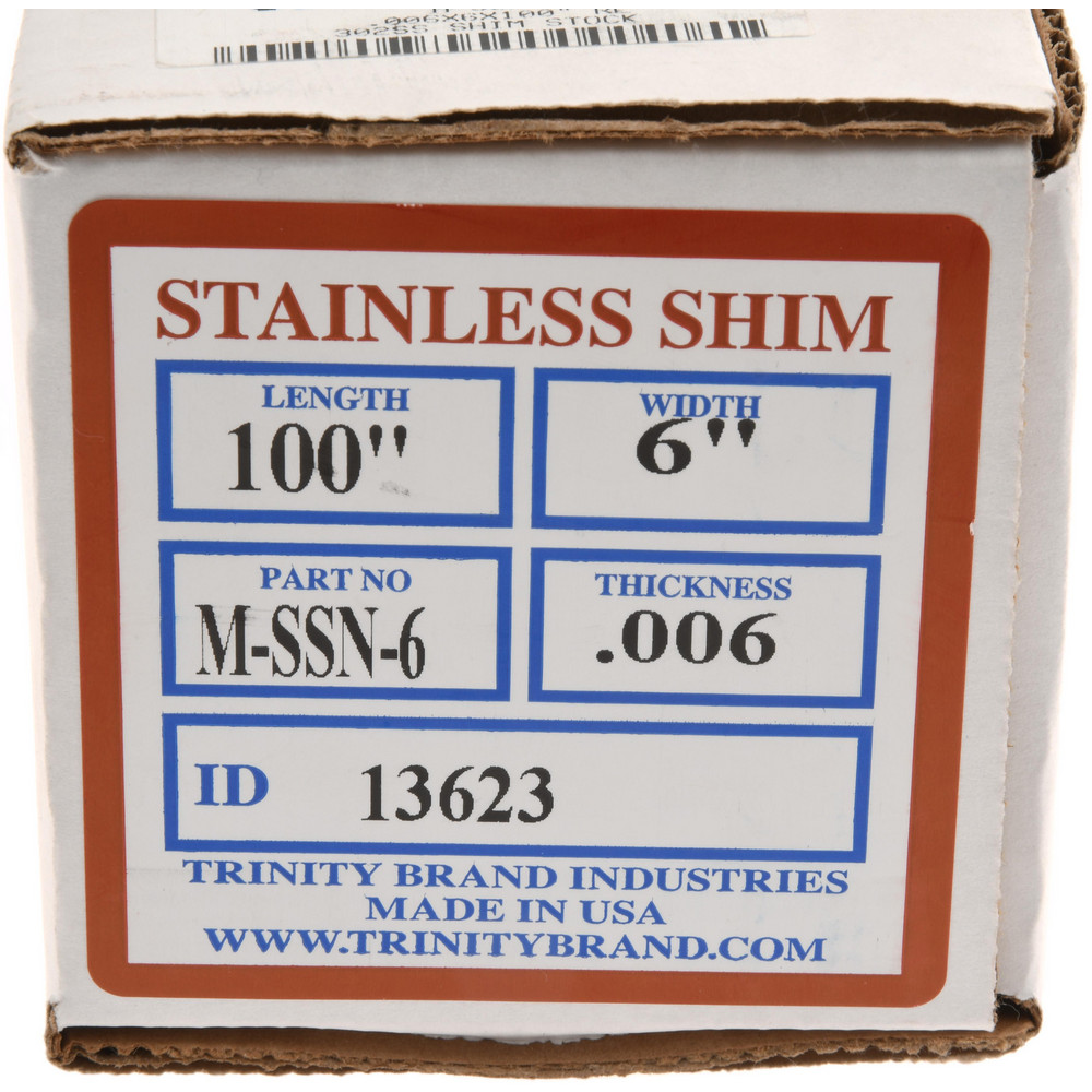 Trinity Brand Industries - Metal Shim Stock: Roll, 0.0060" Thick, 100 ...
