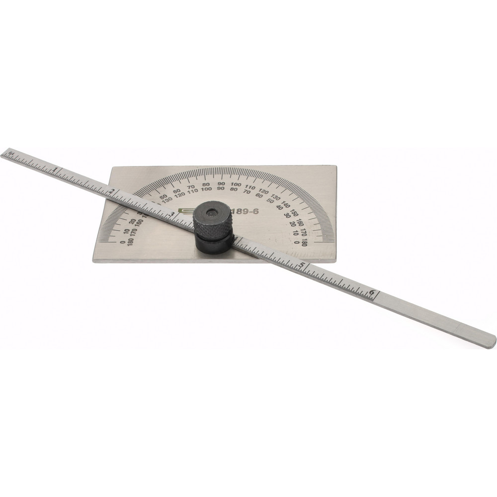 SPI - 0 to 6 Inch Rule Measurement Range, 0 to 180° Angle Measurement Range, Rectangle Head ...