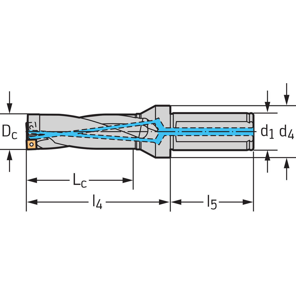 Walter - Indexable Insert Drill: D4120-03-31.50F32-P45, 31.50 mm Max ...