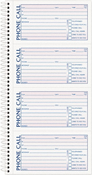 TOPS - Call Book: 400 Sheets, 2-3/4 x 5" Sheet, Canary Paper | MSC Direct