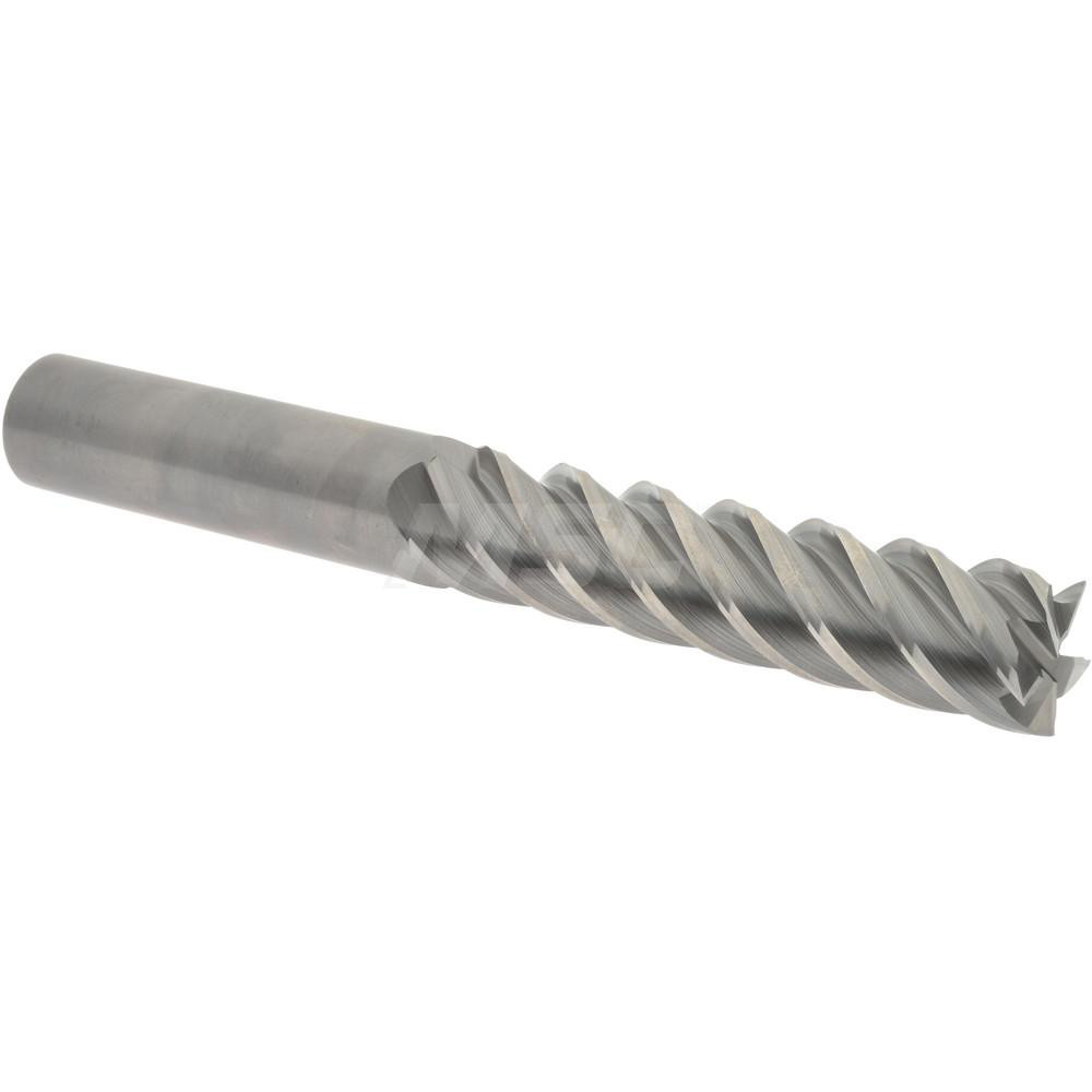 Accupro - Square End Mill: 3/4" Dia, 3-1/4" LOC, 5 Flute, Solid Carbide ...
