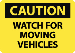 AccuformNMC - Accident Prevention Sign: Rectangle, CAUTION, WATCH FOR ...