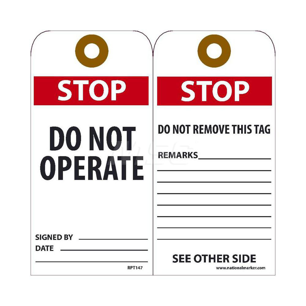 AccuformNMC - Lockout Tag: Rectangle, 3" High, 6" Wide, Unrippable ...