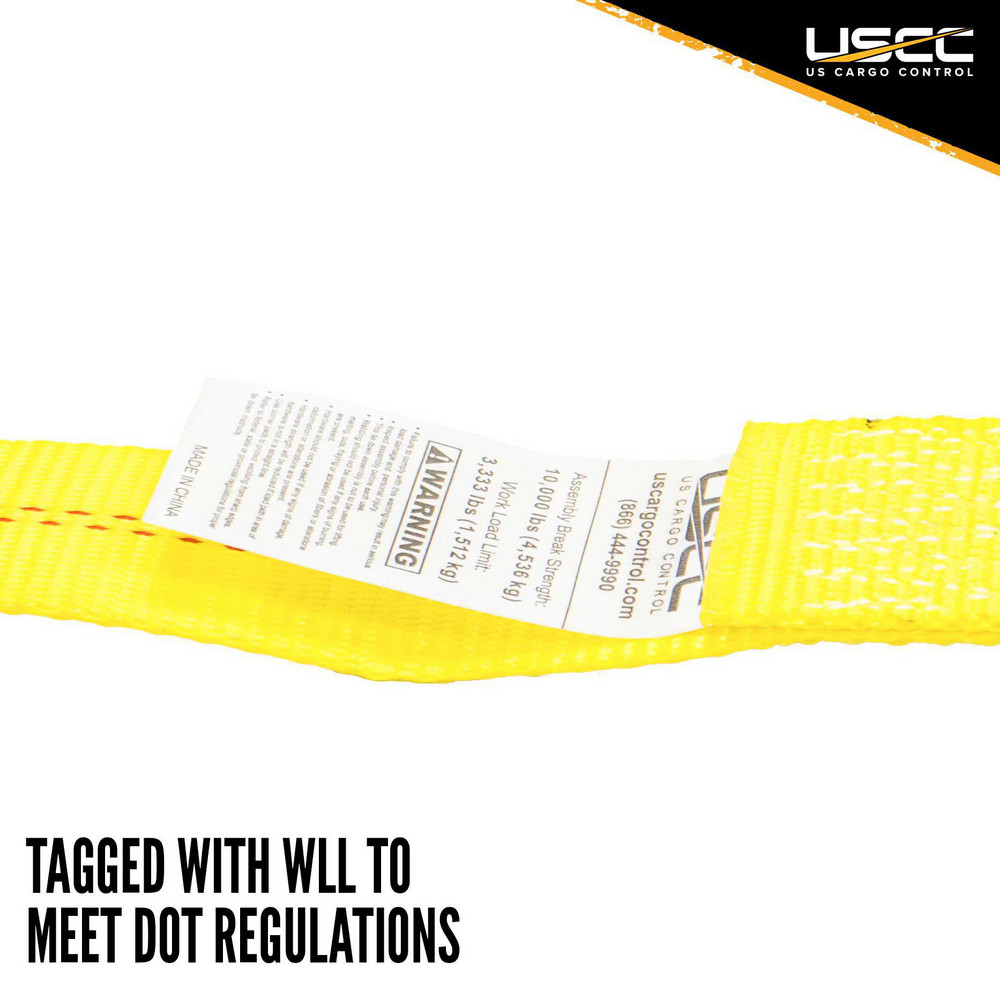 US Cargo Control - Polyester Ratchet Strap Tie Down: 10' Long, 2" Wide ...