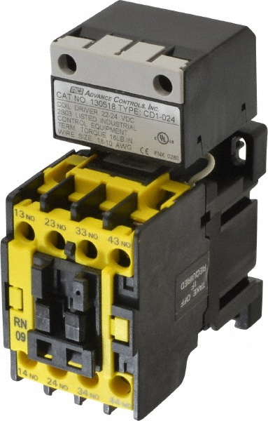 ACI - 4 Pole, 4NO, 24 VAC Control Relay | MSC Direct