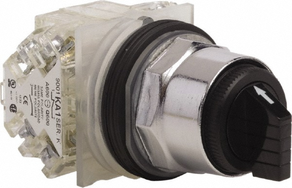 Schneider Electric - Selector Switch: 3 Positions, Momentary (MO), 600V ...