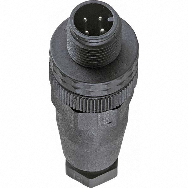 Telemecanique Sensors - 3 Amp, M12 4 Pin Male Straight Field Attachable ...