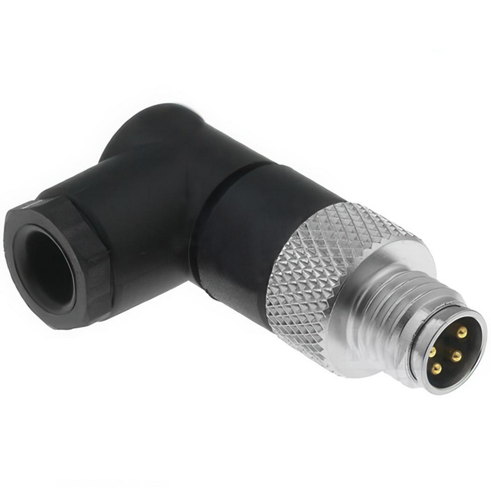 Telemecanique Sensors - 3 Amp, M12 4 Pin Elbowed Male Field Attachable ...