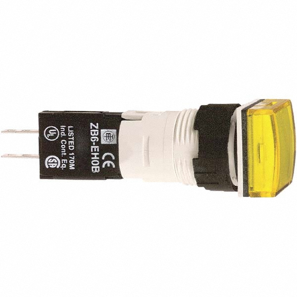 Schneider Electric - 48-120 VAC/VDC Yellow Lens LED Pilot Light ...