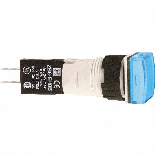 Schneider Electric - 12-24 VAC/VDC Blue Lens LED Pilot Light - 56716632 ...