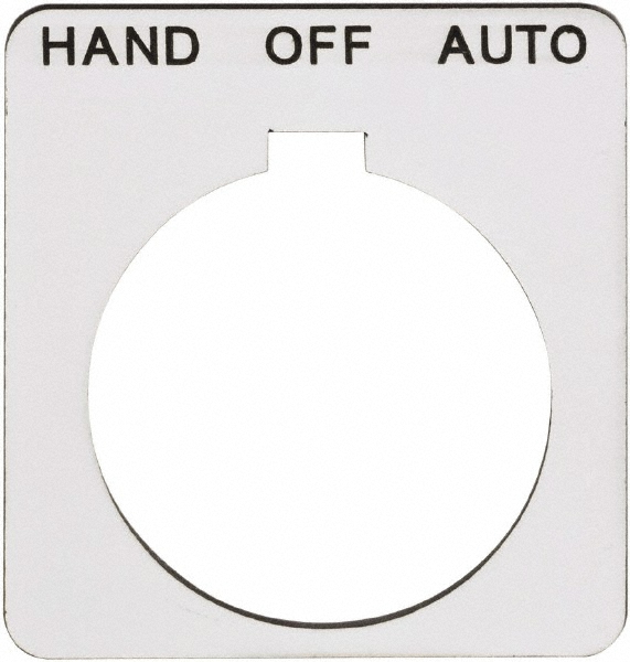 Schneider Electric - Square, Plastic Legend Plate - Hand-Off-Auto | MSC ...