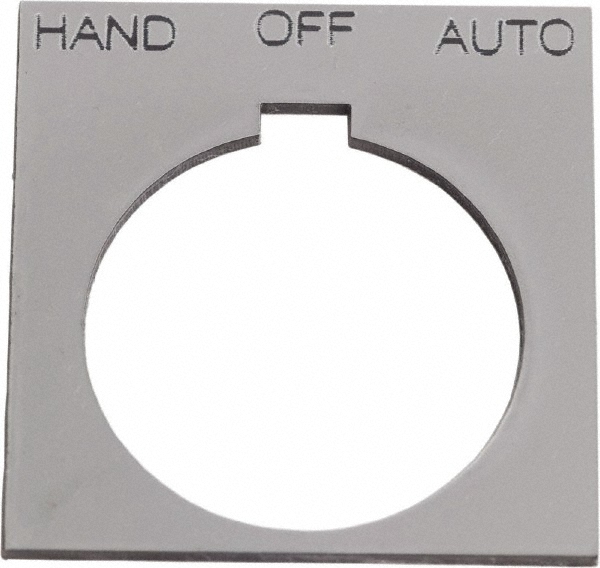 Schneider Electric - Square, Plastic Legend Plate - Hand-Off-Auto | MSC ...