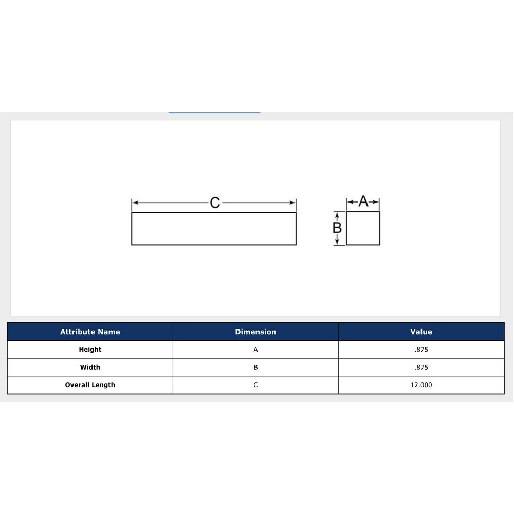 Mak-A-Key - Key Stock: Key Stock Type: Undersized; Material: Carbon ...