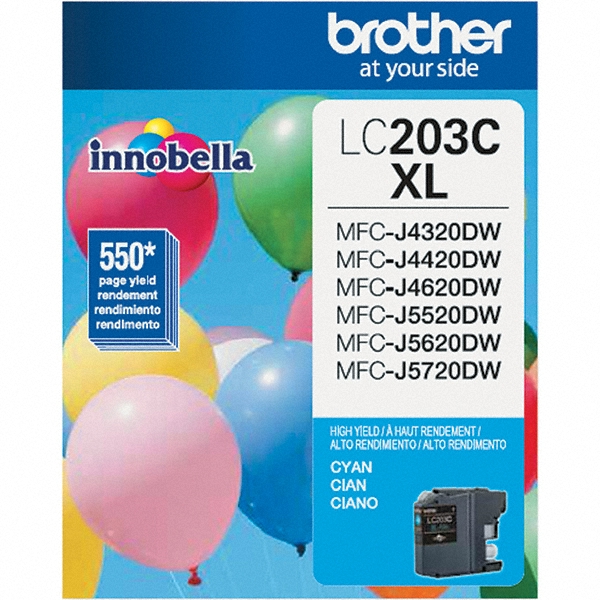 Brother - Office Machine Supplies: Ink Cartridge, Cyan | MSC Direct