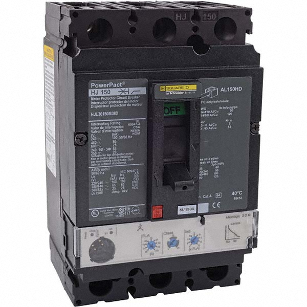 Square D - 150 Amp, 600 VAC, 3 Pole, Panel Mount Molded Case Circuit ...