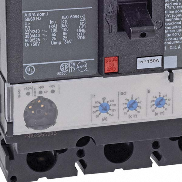 Square D - 150 Amp, 600 VAC, 3 Pole, Panel Mount Molded Case Circuit ...