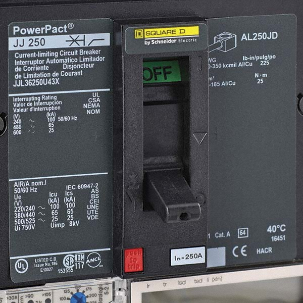 Square D - 250 Amp, 600 VAC, 3 Pole, Panel Mount Molded Case Circuit ...