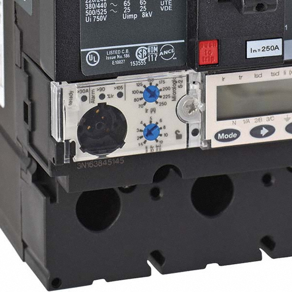 Square D - 250 Amp, 600 VAC, 3 Pole, Panel Mount Molded Case Circuit ...