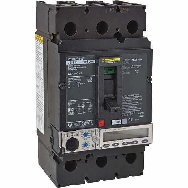 Square D - 250 Amp, 600 VAC, 3 Pole, Panel Mount Molded Case Circuit ...