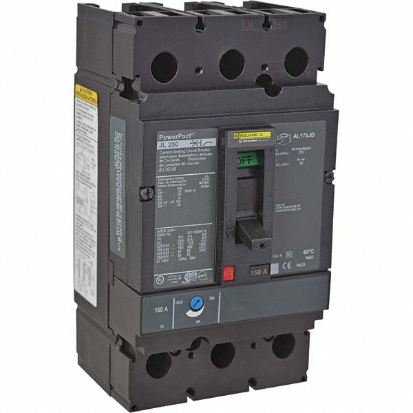 Square D - 250 Amp, 250 VDC, 600 VAC, 3 Pole, Unit Mount Molded Case ...