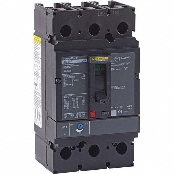 Square D - 200 Amp, 250 VDC, 600 VAC, 3 Pole, Panel Mount Molded Case ...