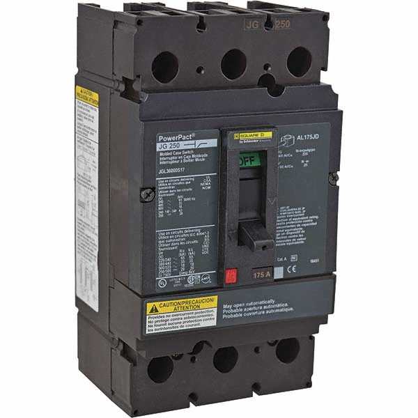 Square D - 600 Volt, 175 Amp, Automatic Molded Case Switch | MSC Direct