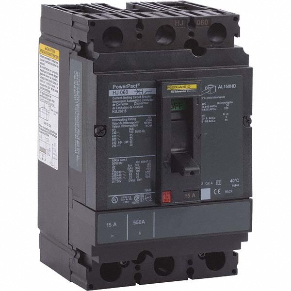 Square D - 25 Amp, 250 VDC, 600 VAC, 2 Pole, Panel Mount Molded Case ...