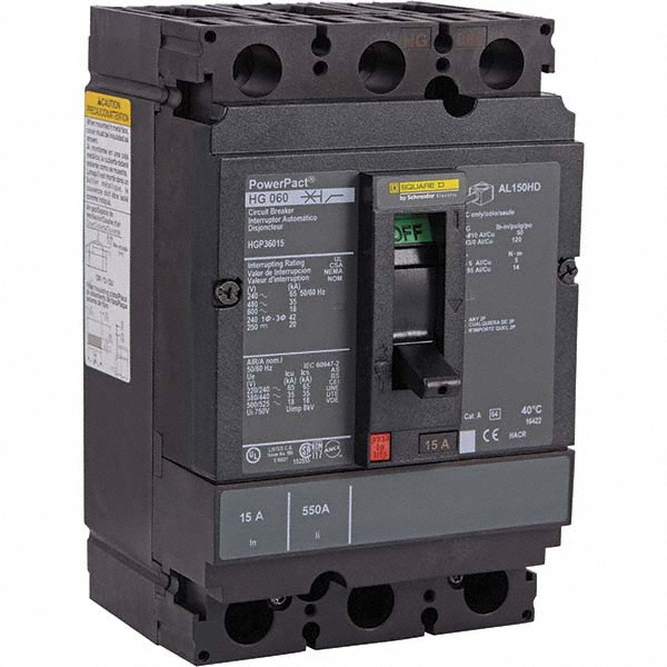Square D - 60 Amp, 600 VAC, 3 Pole, Panel Mount Molded Case Circuit Breaker | MSC Direct