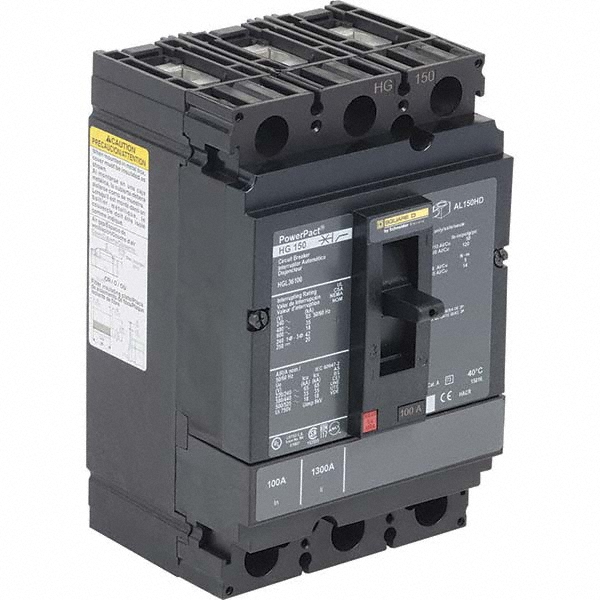 Square D - 100 Amp, 250 VDC, 600 VAC, 3 Pole, Panel Mount Molded Case ...