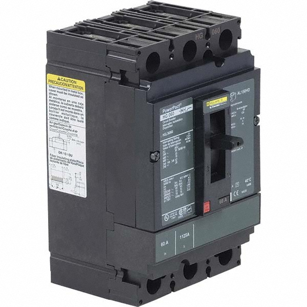 Square D - 60 Amp, 250 VDC, 600 VAC, 3 Pole, Panel Mount Molded Case Circuit Breaker | MSC Direct