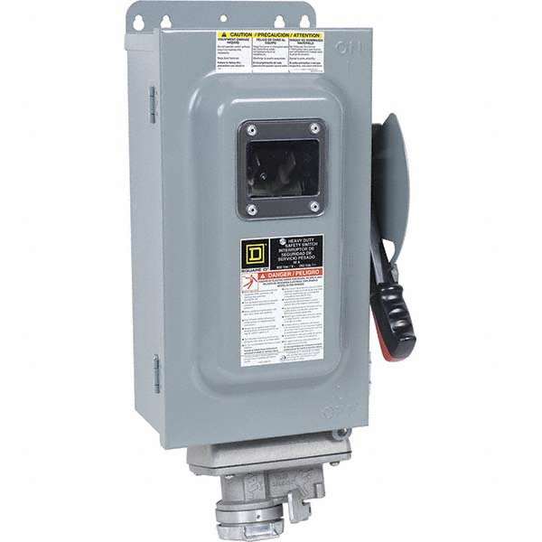 Square D - Safety Switch: NEMA 12 & 3R, 30 Amp, 600VAC/VDC, Fused | MSC ...